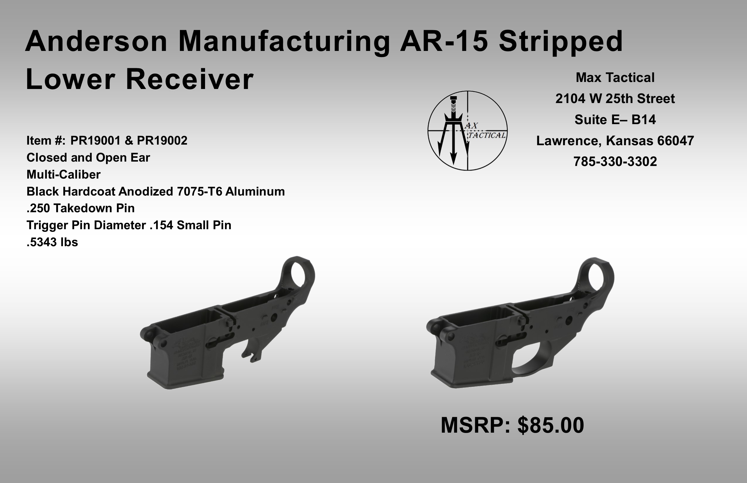 Anderson Lower Receivers 1 – Max Tactical